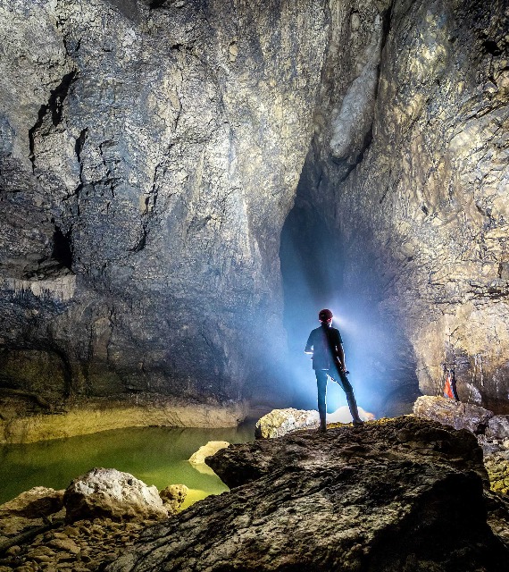 beautiful cave exploring